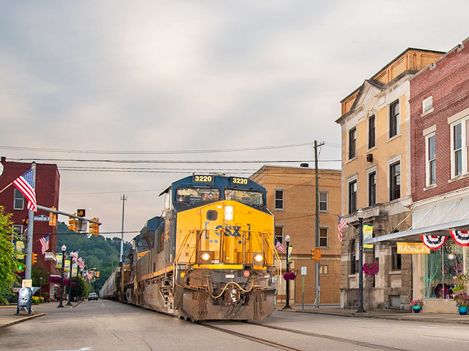 This main street stretches like a timeline of American dreams, where every building tells its own success story.