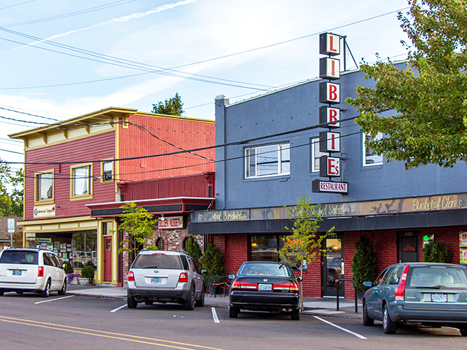 The Liberty Theater sign lights up Milwaukie nights. Entertainment options abound in this affordable Portland suburb, where culture doesn't cost a fortune.