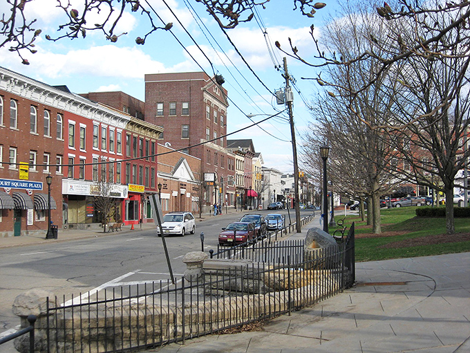 Newton's downtown view showcases its perfect balance of small-town living with essential medical services within reach.