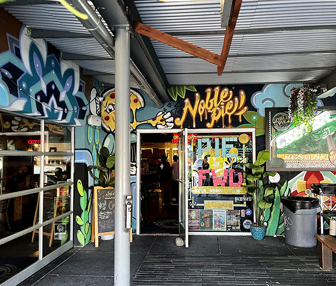 Noble Pie's explosion of color and creativity hints at the flavor fireworks waiting on your plate. 