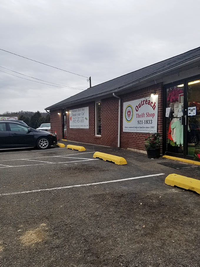 Behind this unassuming brick facade lies a community lifeline disguised as a bargain hunter's dream destination.