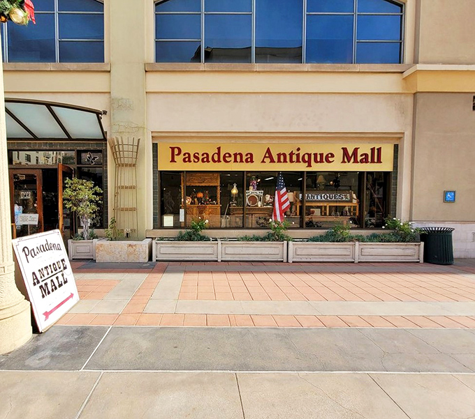 Pasadena Antique Mall's elegant storefront fits perfectly in this upscale neighborhood &ndash; Hollywood's secret prop source.