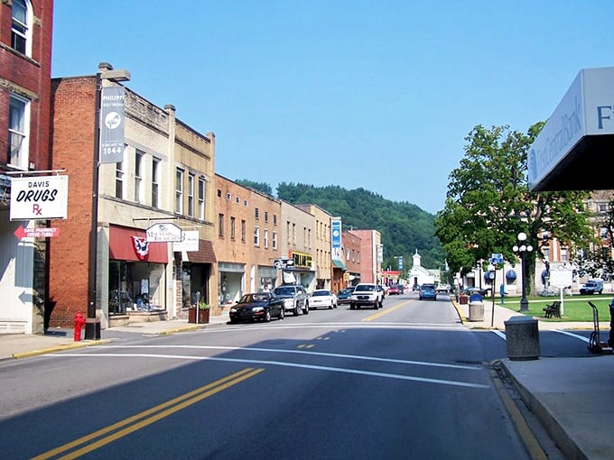 Philippi's downtown has that rare quality where every building seems to say, "Come in, we've been expecting you." Small-town warmth in architectural form.