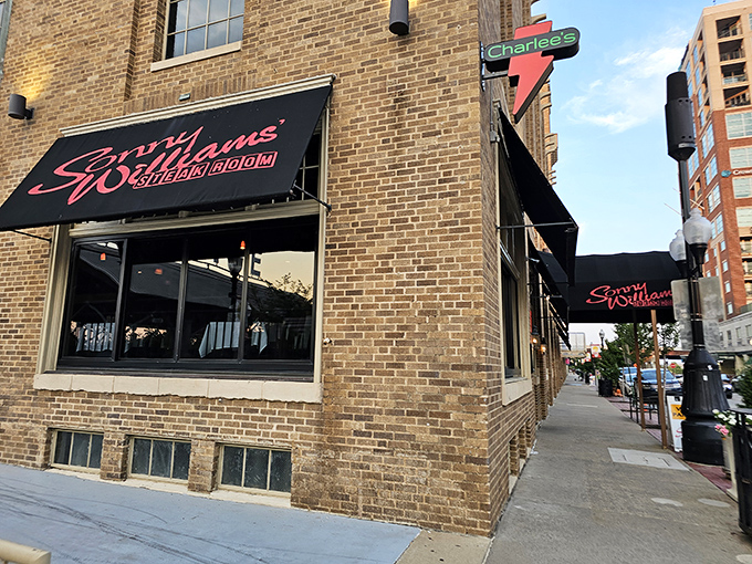Sonny Williams' brick exterior houses decades of steak expertise in Little Rock's historic River Market District.