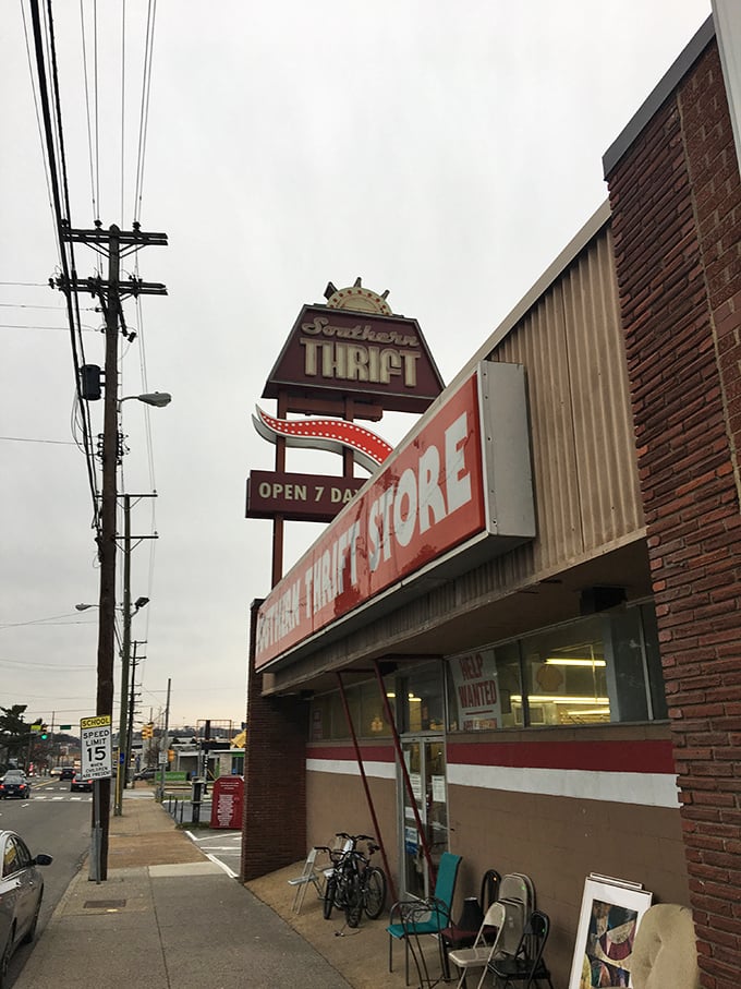 That retro sign has guided bargain hunters to Southern Thrift for decades &ndash; a Nashville landmark of deals.