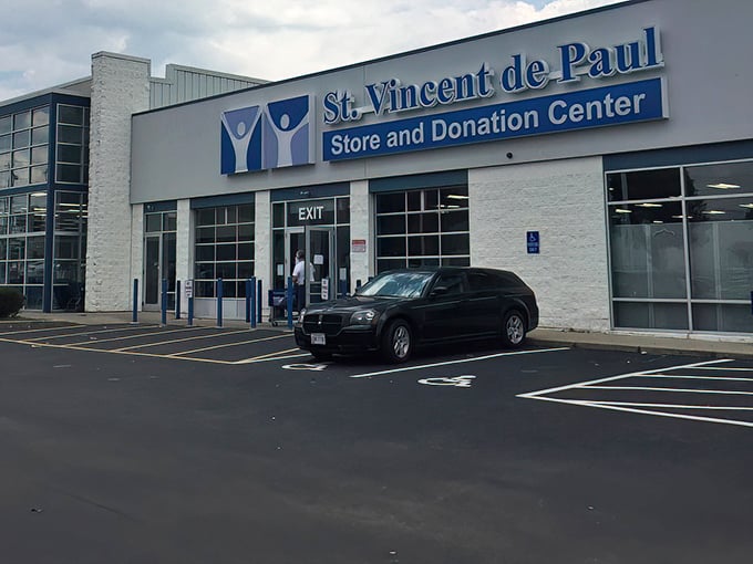 St. Vincent de Paul's clean, modern exterior promises an organized thrifting experience unlike the jumbled chaos of yesteryear.