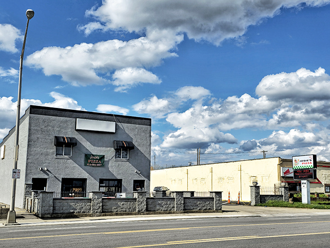 Josie's might look like a gray building having an identity crisis, but inside lies pizza confidence that's unshakeable.