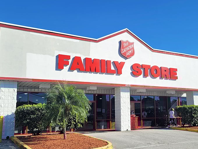 The Salvation Army's red and white colors promise the same reliable quality they've delivered for generations