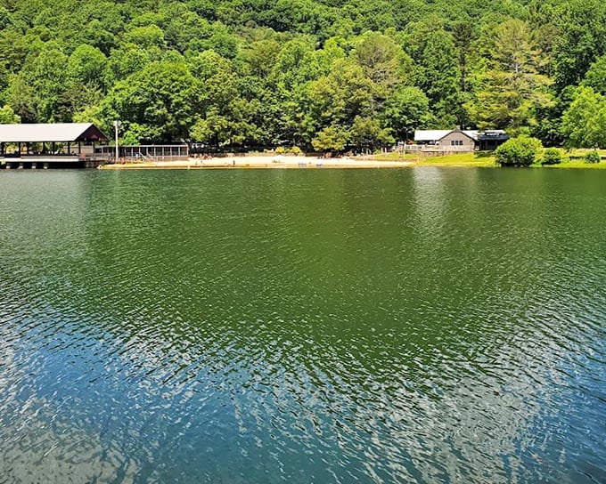 Vogel State Park's glassy lake mirrors the mountains &ndash; twice the view for the price of one admission!