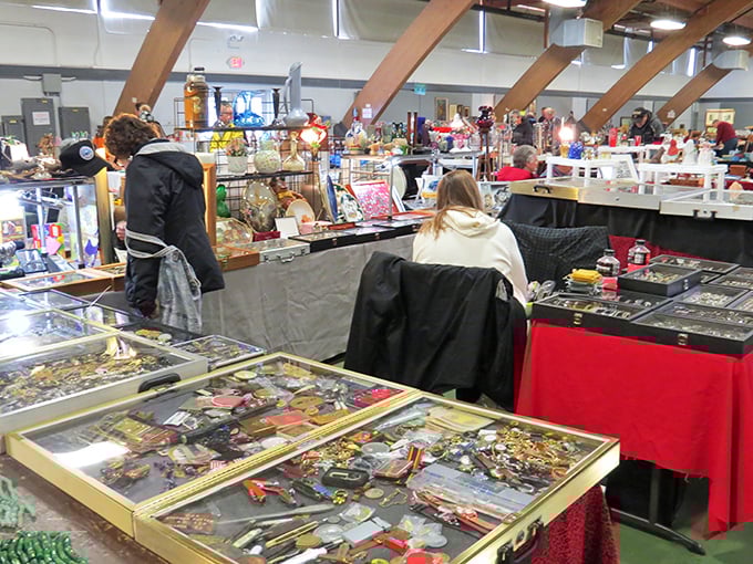 Night owls and treasure hunters unite under Wheaton's evening sky, where flashlights illuminate potential finds.