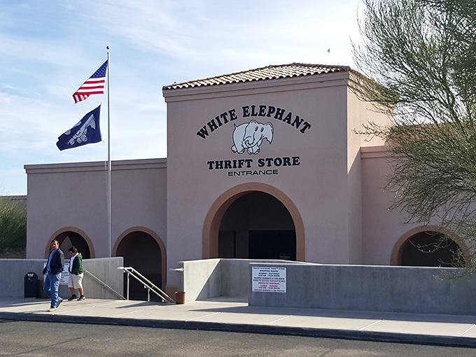 White Elephant's mission-style architecture houses an astonishing collection of pre-loved treasures.