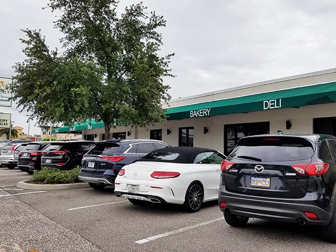 Wright's Gourmet House &ndash; where Tampa's parking lot reveals the universal truth: great sandwiches create impossible parking situations.