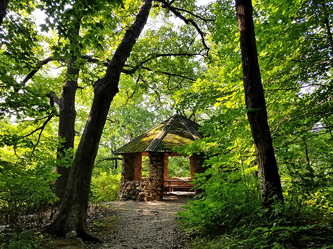 Wyalusing's autumn reflection creates nature's perfect mirror&mdash;twice the beauty, zero extra charge.