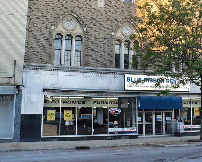 These weathered storefronts have witnessed decades of Lake Erie seasons, standing proud through every economic tide.