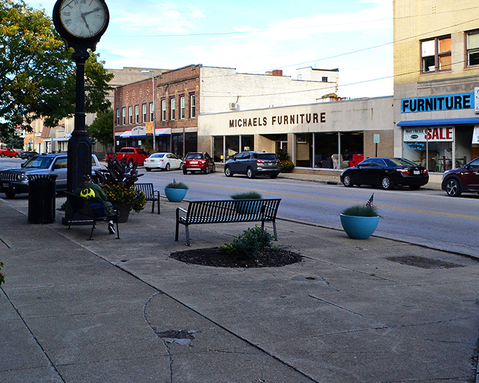 The Ashtabula harbor district welcomes visitors with steps leading to waterfront wonders and stress-free afternoons.