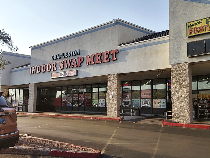 Another angle, same promise of air-conditioned bargain hunting. Beat the heat while scoring sweet deals!