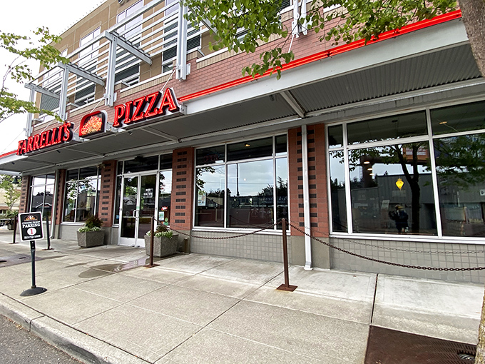 Farrelli's modern storefront hides old-school pizza traditions inside&mdash;proof that you can't judge a pie by its building.