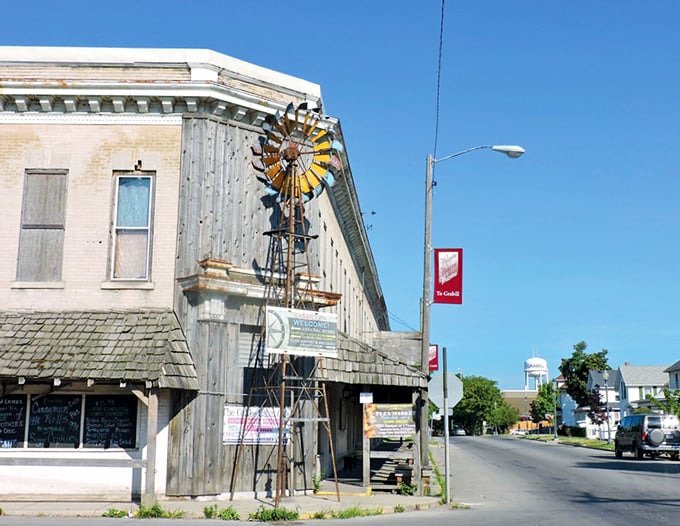 That vintage windmill isn't just for show&mdash;it's a spinning reminder of simpler times in this charming historic district.