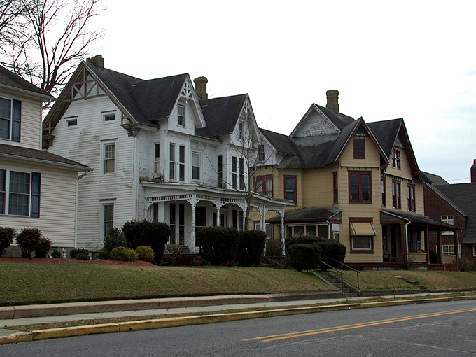 The colorful historic buildings of Harrington stand shoulder to shoulder like old friends who've weathered life's storms together. If walls could talk!