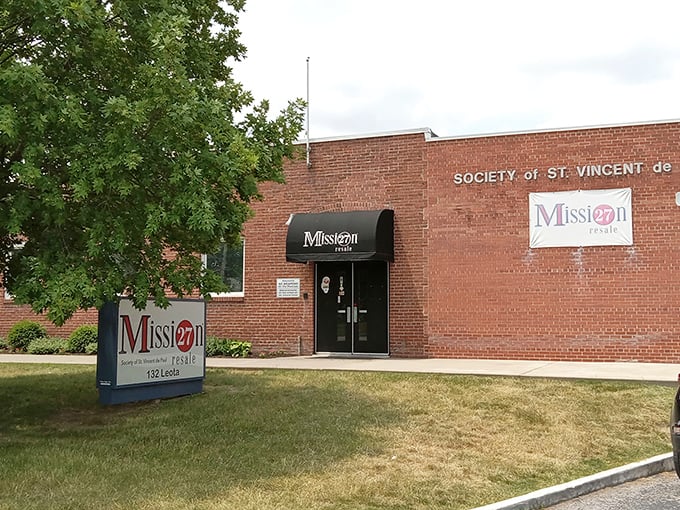 The sign may be understated, but what awaits inside is anything but - Mission 27 is thrifting with dignity.