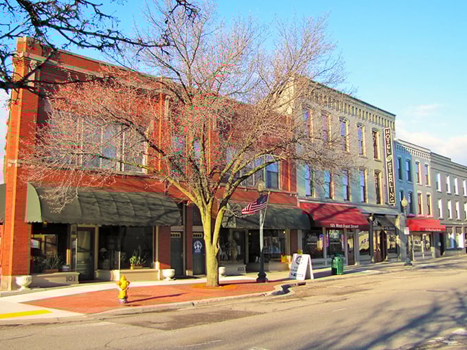 Sunlight plays across Monroe's downtown architecture &ndash; highlighting details from an era when buildings were made to impress for centuries, not quarters.