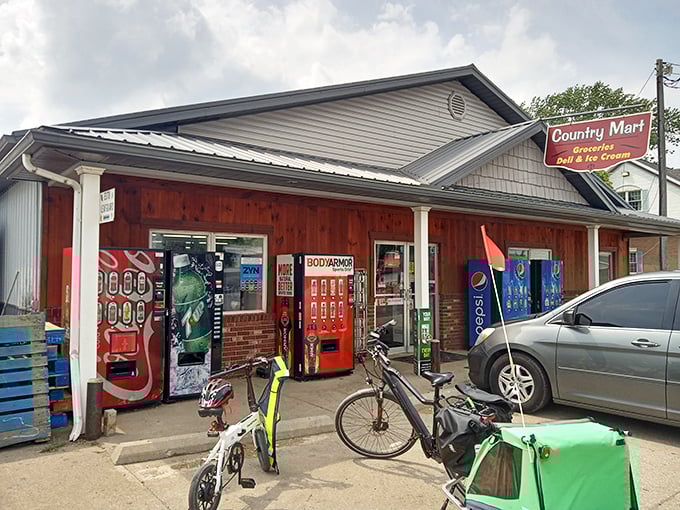 "Country Mart" beckons shoppers in Mount Hope. Don't worry&mdash;your credit card will get more exercise than your FitBit here!