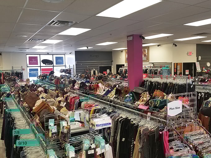 Trendy finds, tiny prices. Plato's organized interior makes finding your next favorite outfit surprisingly easy.