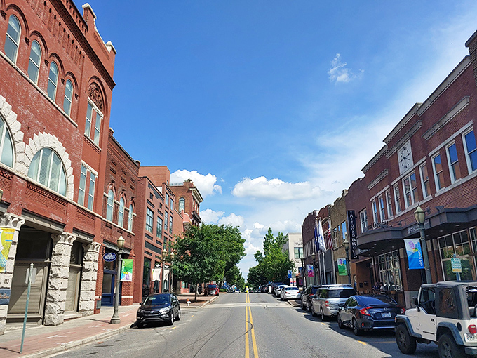 Historic buildings line Rock Hill's Main Street, where small-town affordability meets big-city convenience just down the road.
