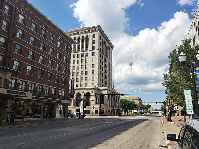 Downtown Saginaw offers wide streets and classic architecture without the big-city price tag &ndash; breathing room for your budget!