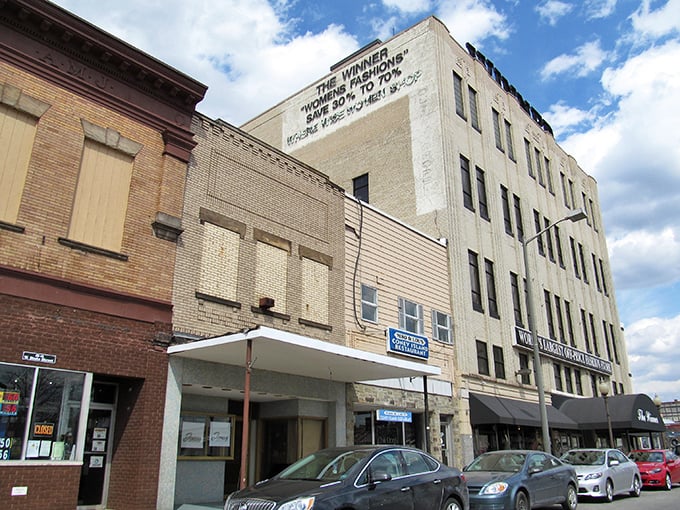 The white building with blue trim in Sharon looks like it belongs on a postcard titled "Places Where You Can Actually Afford to Retire."