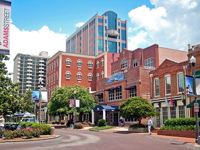 Sunset casts a warm glow on Tallahassee's downtown district. Government buildings and affordable housing create an unexpected retirement haven.