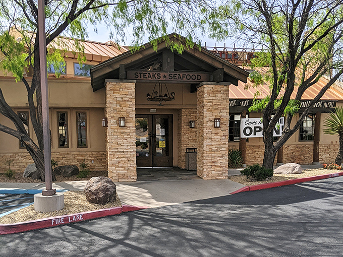 "Steaks &bull; Seafood" &ndash; The Cattle Baron keeps it simple outside. Inside is where the magic happens, one sizzling plate at a time.