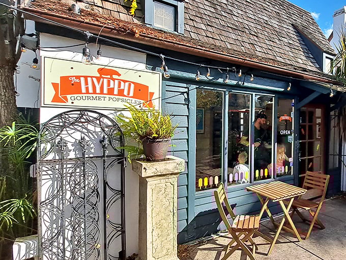 String lights and wooden tables create the perfect stage for The Hyppo's fruit-packed performers to make their colorful debut.