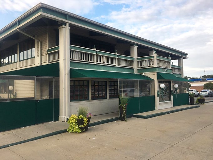 Green awnings and classic white siding&mdash;The Masters looks like it should be serving seafood, but wait till you try their perfectly seared filet!
