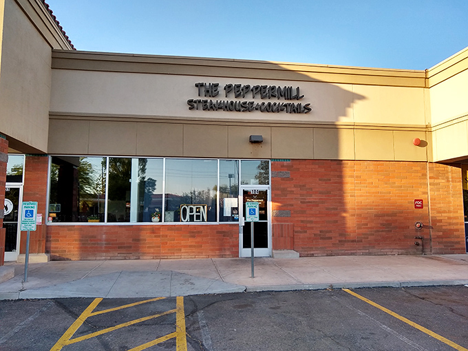 The Peppermill's modest storefront is the culinary equivalent of a poker face&mdash;concealing royal flush-worthy steaks inside.