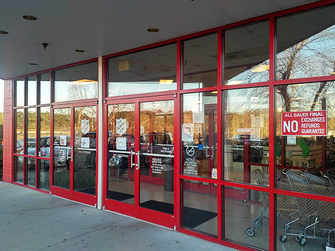 Behind these red-framed windows lie countless stories told through castoff treasures. Every purchase funds hope for someone in need!