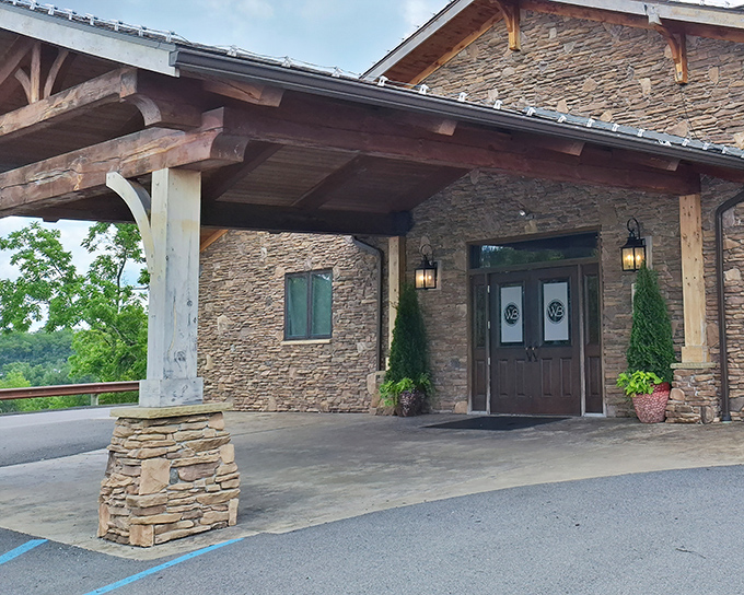 Rustic stone and timber frame the entrance to steak paradise&mdash;The Wonder Bar knows first impressions matter almost as much as the first bite.