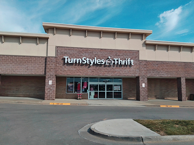 TurnStyles under blue skies looks almost like a boutique. Who says thrifting can't feel like shopping at a fancy department store?