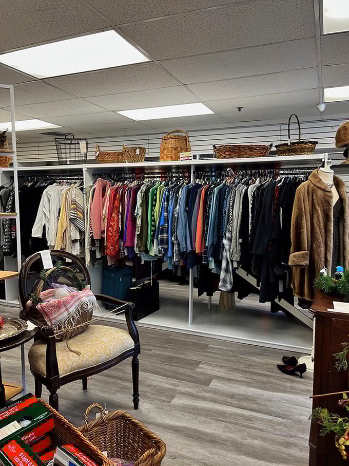 Vintage meets modern in this elegant display. That antique chair has stories to tell!