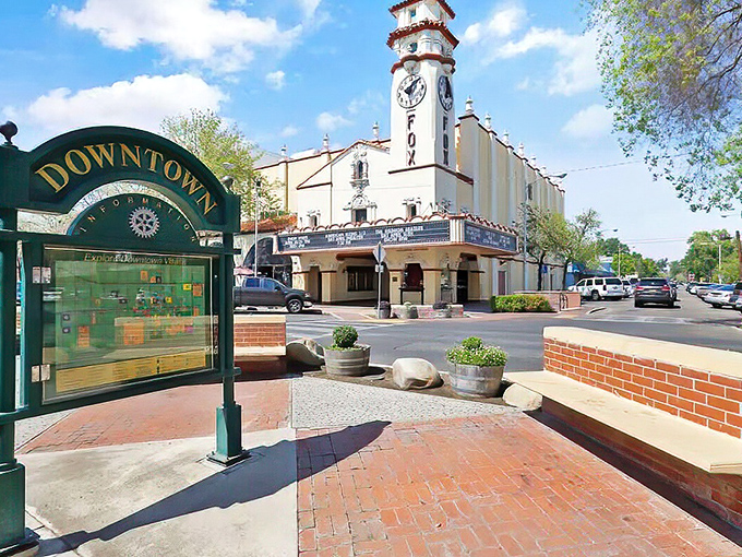 That distinctive tower anchors a downtown district where past and present shake hands on every corner. 