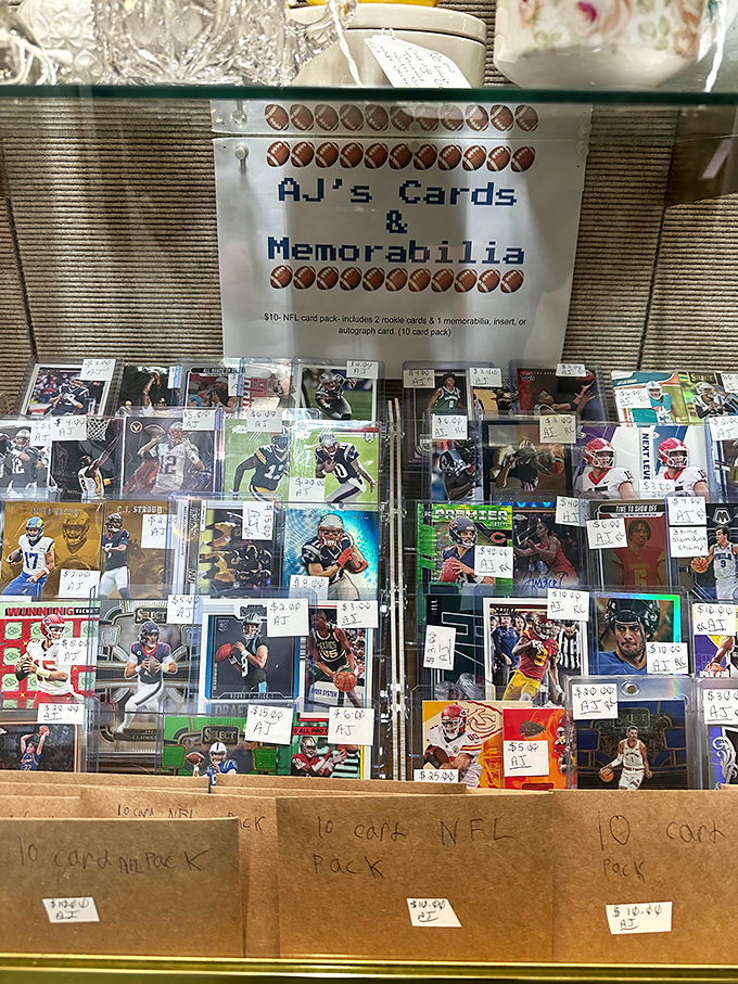 For serious collectors, AJ's Cards offers a trip down memory lane with sports heroes frozen in time, waiting to join your collection.