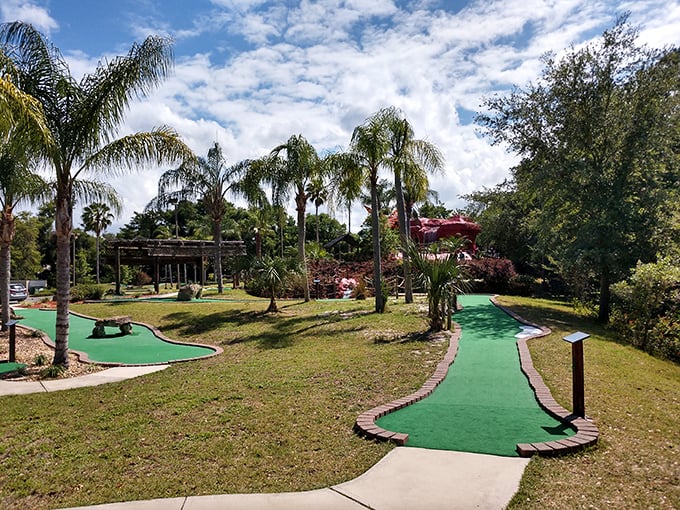 Mini-golf in paradise&mdash;where palm trees provide shade and every hole is an excuse to linger longer in Mount Dora's perfect weather. 