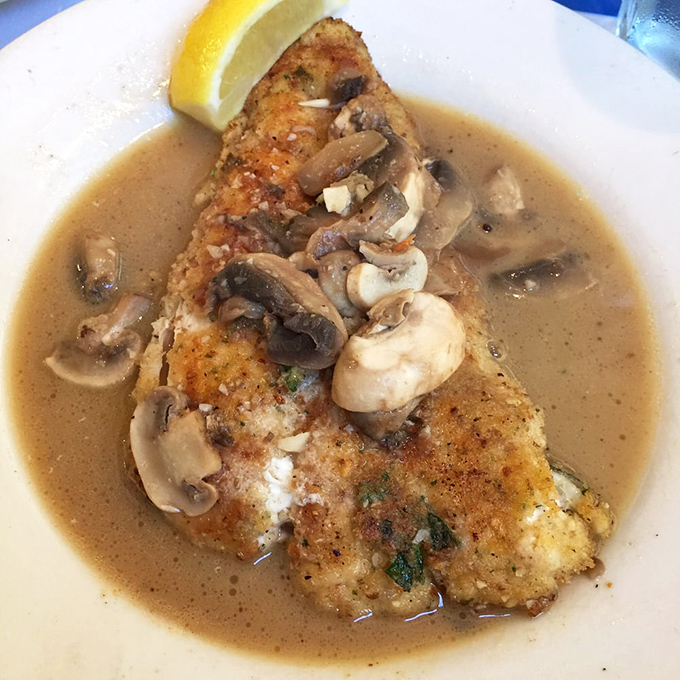 This almond-crusted halibut in mushroom sauce is the aquatic equivalent of wearing a cashmere sweater&mdash;pure comfort with a touch of elegance.