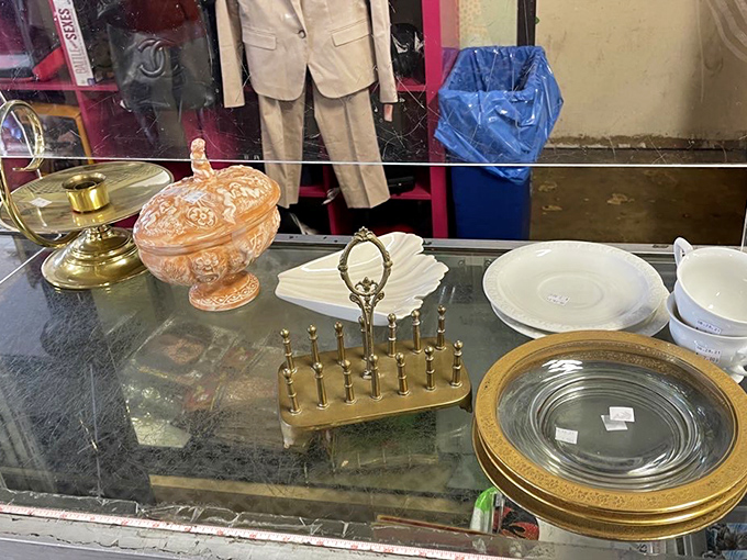 Vintage treasures under glass &ndash; from decorative brass to delicate china &ndash; objects with stories just waiting for their next chapter.