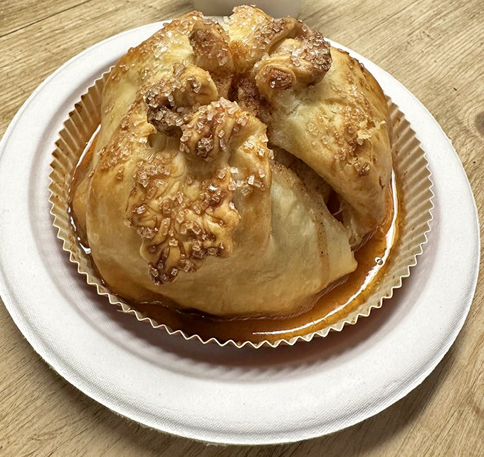 Not just an apple dumpling&mdash;a golden-brown package of joy wrapped in pastry and drizzled with what can only be described as liquid happiness.