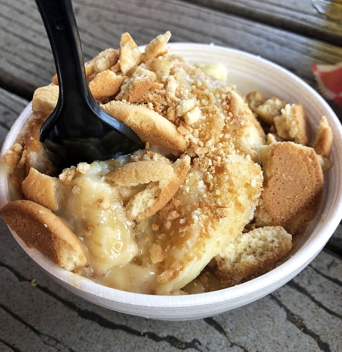 Creamy banana pudding with vanilla wafers—the traditional Southern fire extinguisher. Your reward for surviving whatever heat level you dared to try.