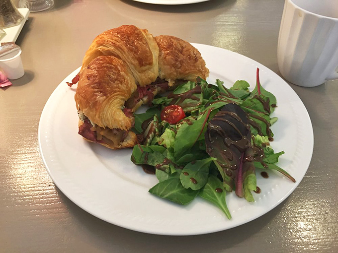 The Beef & Bleu Croissant brings together savory roast beef and tangy cheese in what can only be described as a flavor tango.