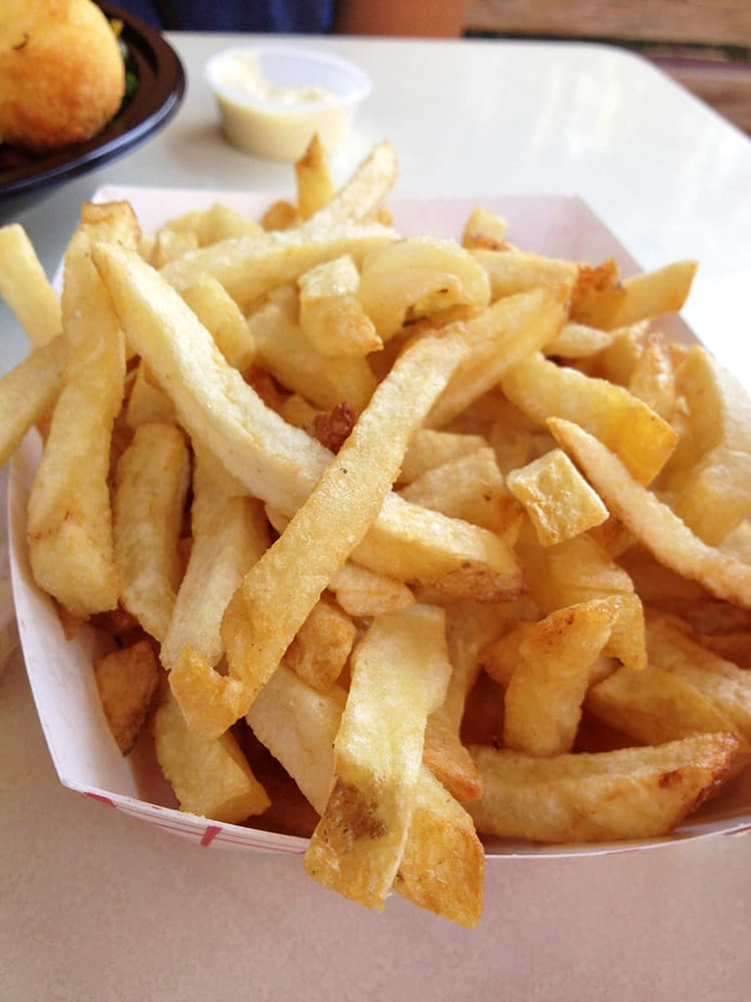 Belgian fries that could make Brussels jealous—twice-fried to golden perfection, these aren't mere sides, they're co-stars.