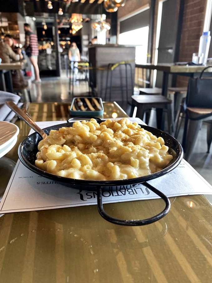 The mac and cheese that launched a thousand road trips. Presented in its signature skillet, it's the Mona Lisa of melted dairy.