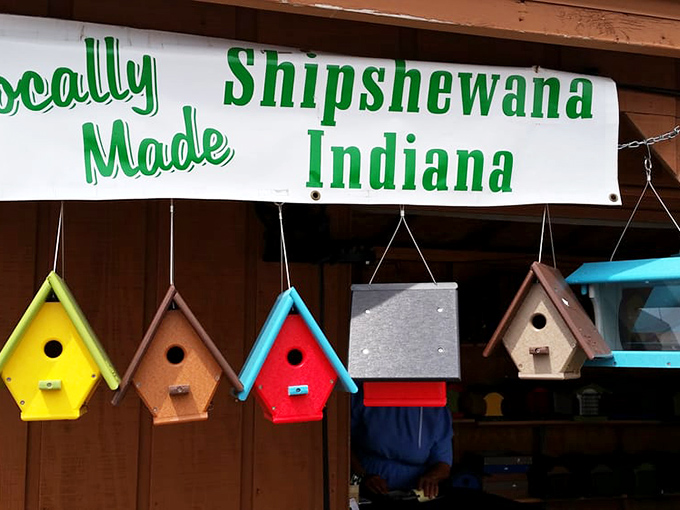 These colorful birdhouses aren't just homes for feathered friends&mdash;they're tiny works of Hoosier craftsmanship that bring a splash of joy to any garden. 